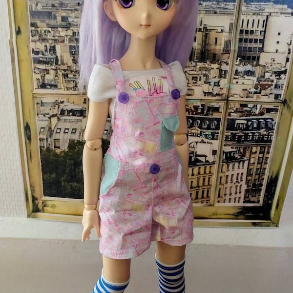 1/4 MSD BJD Doll Cute Casual Vest & Jeans Overalls Set Pdf Scaled E ...