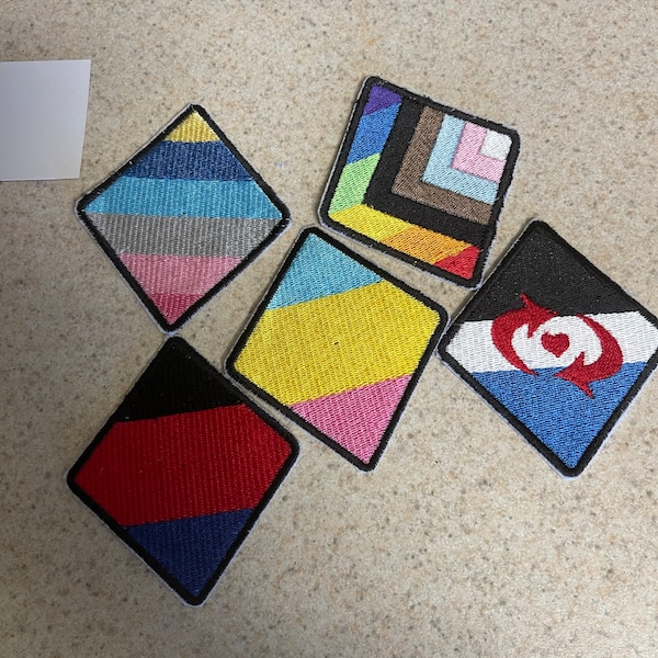 LGBTQ+ Pride Flag Patches -- Embroidered Patches - Etsy