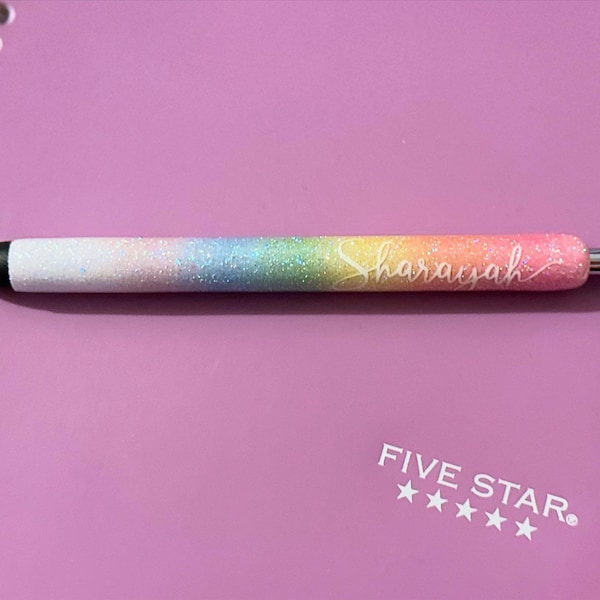 PASTEL Glitter Pens, Pink Orange Yellow Green Blue Purple Rainbow to ...