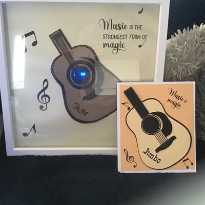 Layered Guitar Shadow Box SVG, Music Shadow Box SVG, Cricut Shadow Box ...