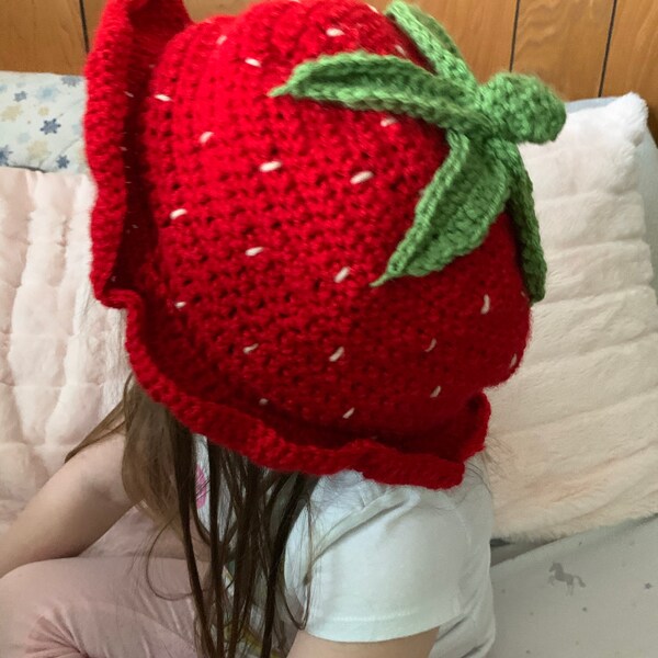 PDF Strawberry Shortcake Hat Crochet PATTERN | Strawberry Shortcake ...