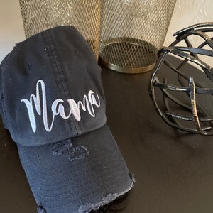 Mimi Hat Distressed Baseball Cap OR Ponytail Hat Customize Your Text ...
