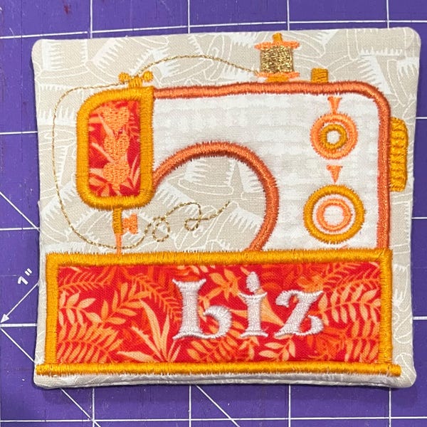 Sewing Machine Name Tag Embroidery Design for Embroidery Leather ...
