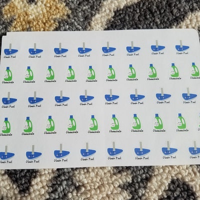 Pool Maintenance Planner Stickers - Etsy