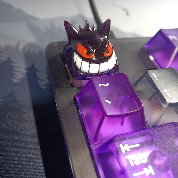 Gengar Resin Keycap,pokemon Keycap,custom Pokemon Keycaps Artisan,anime ...