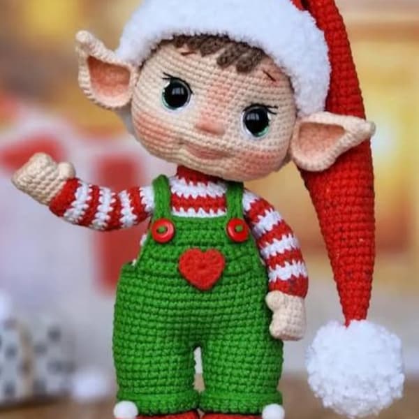 Crochet Pattern in English Christmas Elf - Etsy