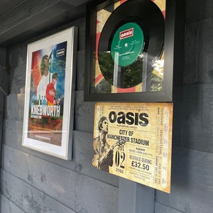 Framed Vinyl Record Oasis Wonderwalĺlĺ - Etsy UK