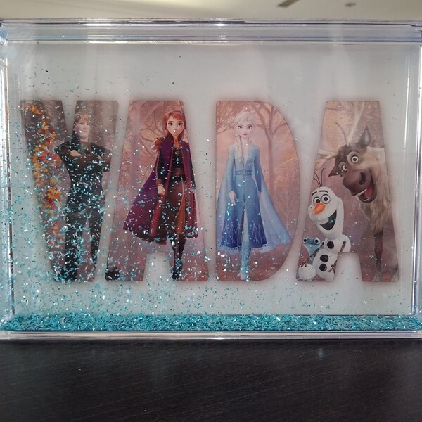Personalised FROZEN Character Name Art Gift Idea Printable - Elsa Anna ...