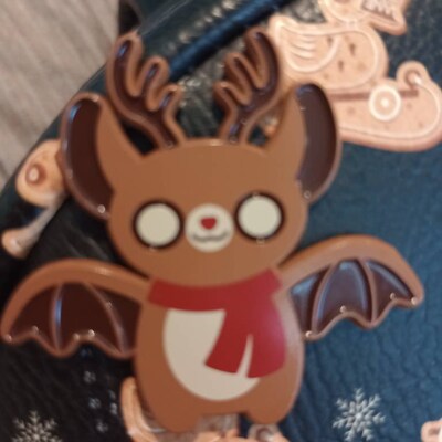 Reindeer Bat Enamel Pin - Etsy