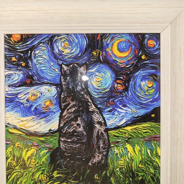 Haunted Castle Art Starry Night Dark Print the Haunting of Van Gogh by ...