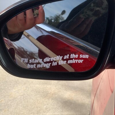 Sun Mirror Car Mirror Decal Vinyl Car Mirror Decal Mirror Sticker Quote ...