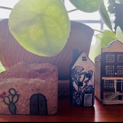 Miniature House, Tiny Town, Mini Home Sculpture, Individual or Set of ...
