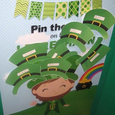 Pin the Hat on the Leprechaun Printable Party Game 3 Sizes Included St ...