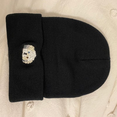 Evergreen Trees With Minimal Design on Hand Embroidered Beanie Hat ...