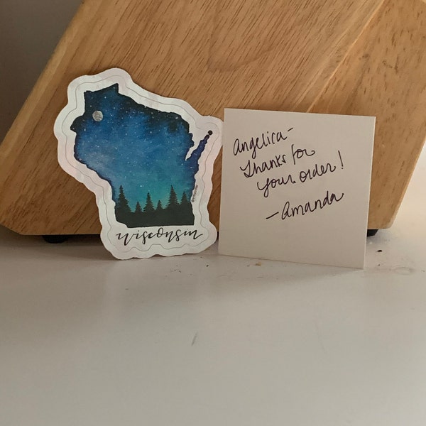 Wisconsin State Outline Decal Sticker in Blue - Etsy