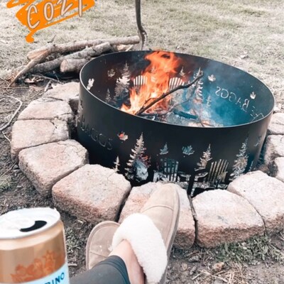 Personalized Fire Pit Rings Fire Pit Custom Fire Pits Outdoor Home ...