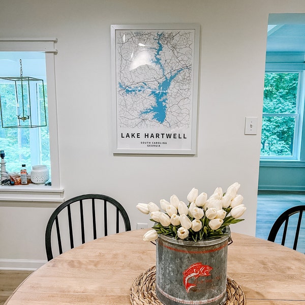 Custom Lake Map Print, Personalized Any Lake House Decor (digital ...