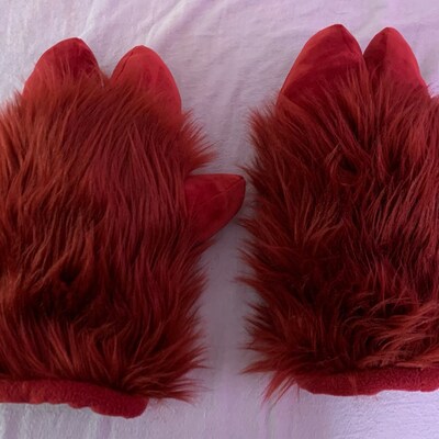 Furry Custom Plush Fursuit Hand Paws Deer, Dino & Protogen 1 Pair ...