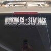 Caution K9 STAY BACK Vehicle Temperature Controlled and Monitored Decal ...