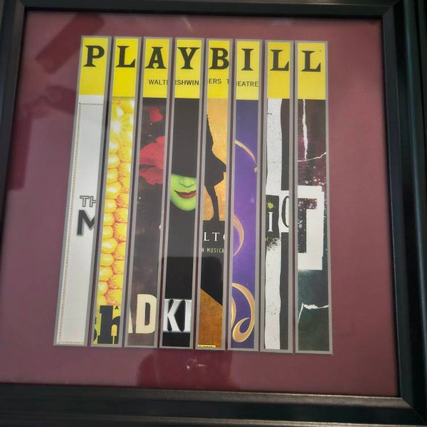 Custom Broadway Playbill Framed Art Collage - Personalize It! - Etsy