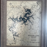 Muskrat Lake Map, Custom Wood Map, Custom Lake Art, 3D Wall Art ...