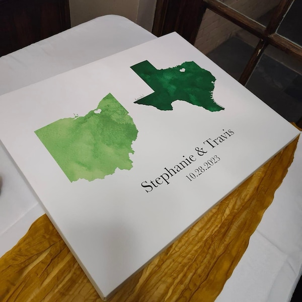 Wedding Guestbook Alternative > Personalized Guest Book Canvas, Dusty ...