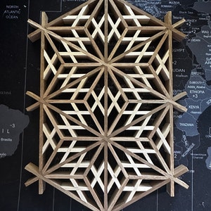 Kumiko Kit. No Need to Cut and Ready for Assembling. Pattern Kakuasa ...
