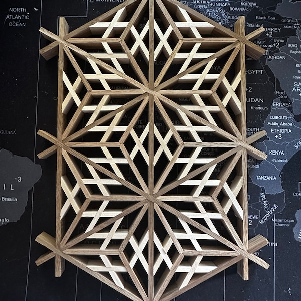 Basswood Kumiko Kit: Hexagonal Woodworking Grid (5 Inch) - Etsy