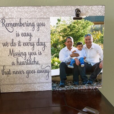 Remembering You is Easy Wood Sign Personalized Memorial Sign - Etsy