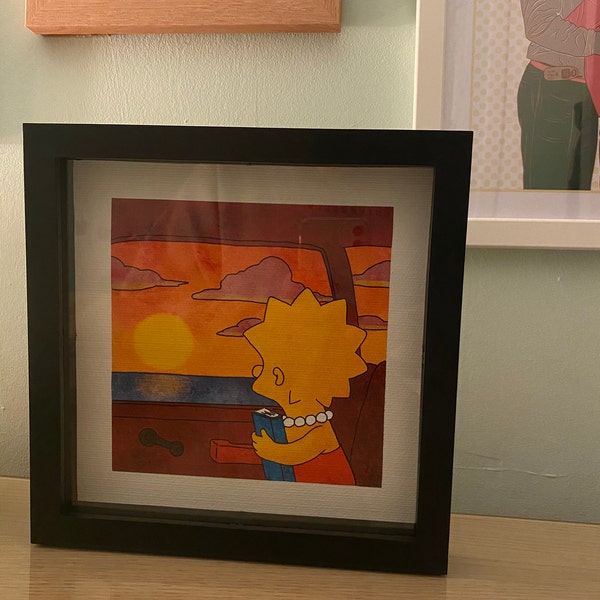The Simpsons Sunset Watercolour Print, Scenic Simpsons, Lisa Simpson ...