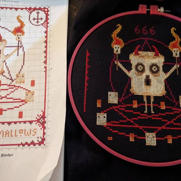 Vintage Haunted Carousel Cross Stitch Pattern Creepy, Beistle, Pumpkin ...