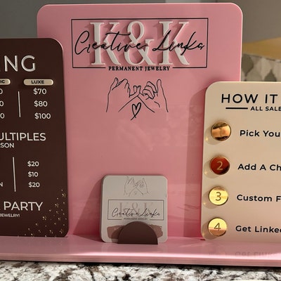 Custom How It Works Sign Table Top Display Sign With Acrylic 3D Icons ...