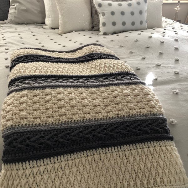 Throwback Blanket Crochet Pattern, Crochet Throw, Blanket Pattern ...