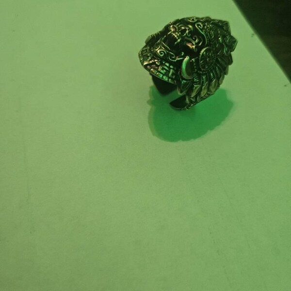 AZTEC SKULL RING From Bronze Tribal Native Ethnic Ritualistic Spiritual ...