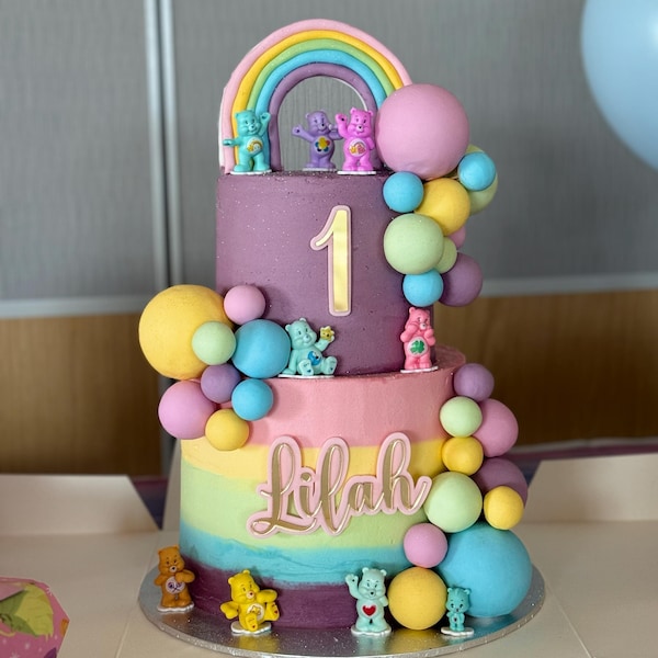 Personalised Custom Name and Age Fropper, Cake Charm, Double Layered ...