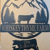 Metal Cow Calf Farm Sign | Custom Farmer Sign | Farmhouse Decor | Farm ...