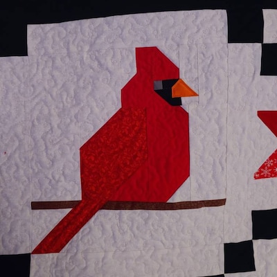 Cardinal Quilt Block Pdf Pattern - Etsy