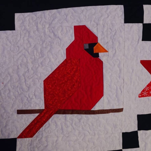 Cardinal Quilt Block Pdf Pattern - Etsy