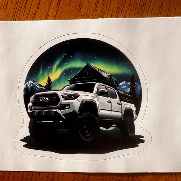 TACOMA STICKER Overlanding Custom Vinyl Decal Truck Window Decal ...
