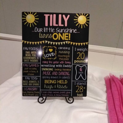 You Are My Sunshine Chalkboard Printable 1st Birthday - Etsy