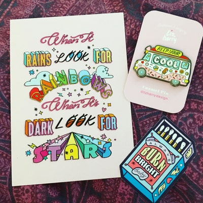 Keep Your Cool Enamel Pin Ice Cream Van Pin Mental Health Pin Heatwave ...