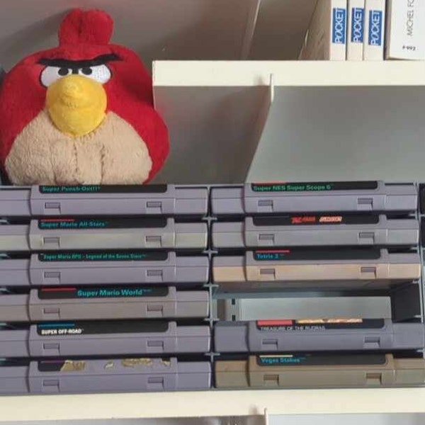 2 Rows - Rack Display for Super Nintendo Entertainment System SNES NTSC ...