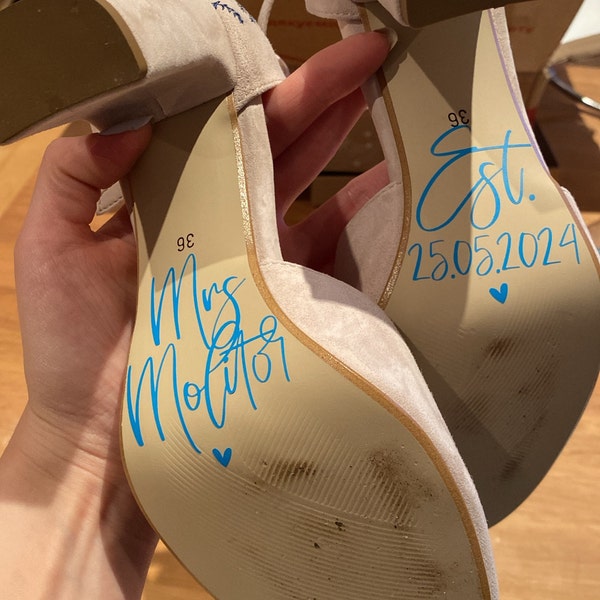 Custom Wedding Shoes Decal, Wedding Shoes Sticker, Bride Shoes Sticker ...