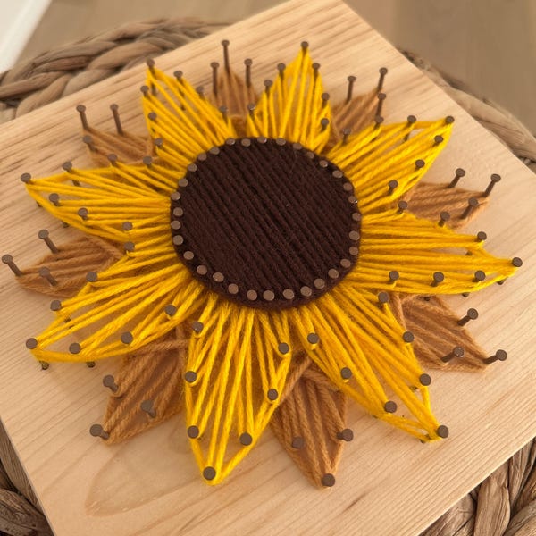 Sunflower DIY String Art Kit | Fall String Art | DIY Kit | Fall Home ...