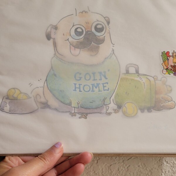 Zoomies Pug Art Print - Cute Pug Art, Zoomie Pug Print, Funny Pug Decor ...