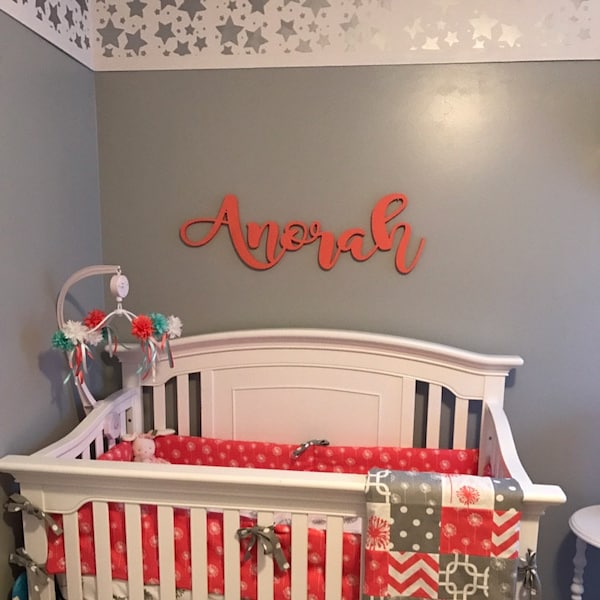 Custom Cursive CNC Name Large Family Name Child - Etsy