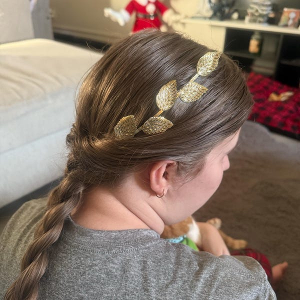 Set of 2 Greek Goddess Gold Leaf Crowns / Headband // Ancient Greek ...