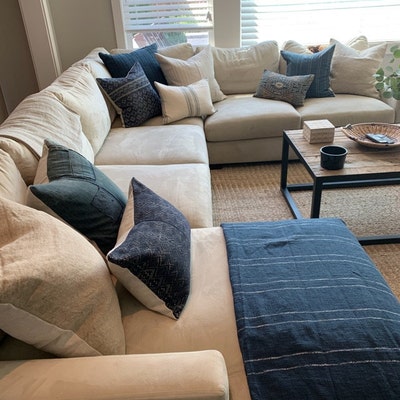 Belgian Linen Pillow Case Scorched Linen Lumbar Designer - Etsy