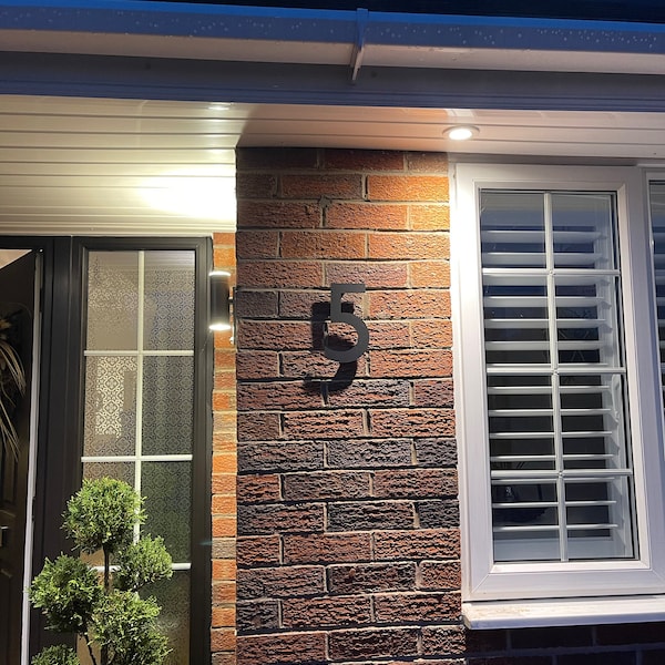 Modern House Numbers | Contemporary Floating House Sign - Etsy UK