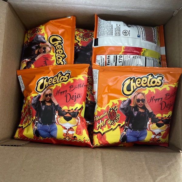 Custom Hot Cheeto Chip Bags: Personalized Party Favors With Photo (1oz ...